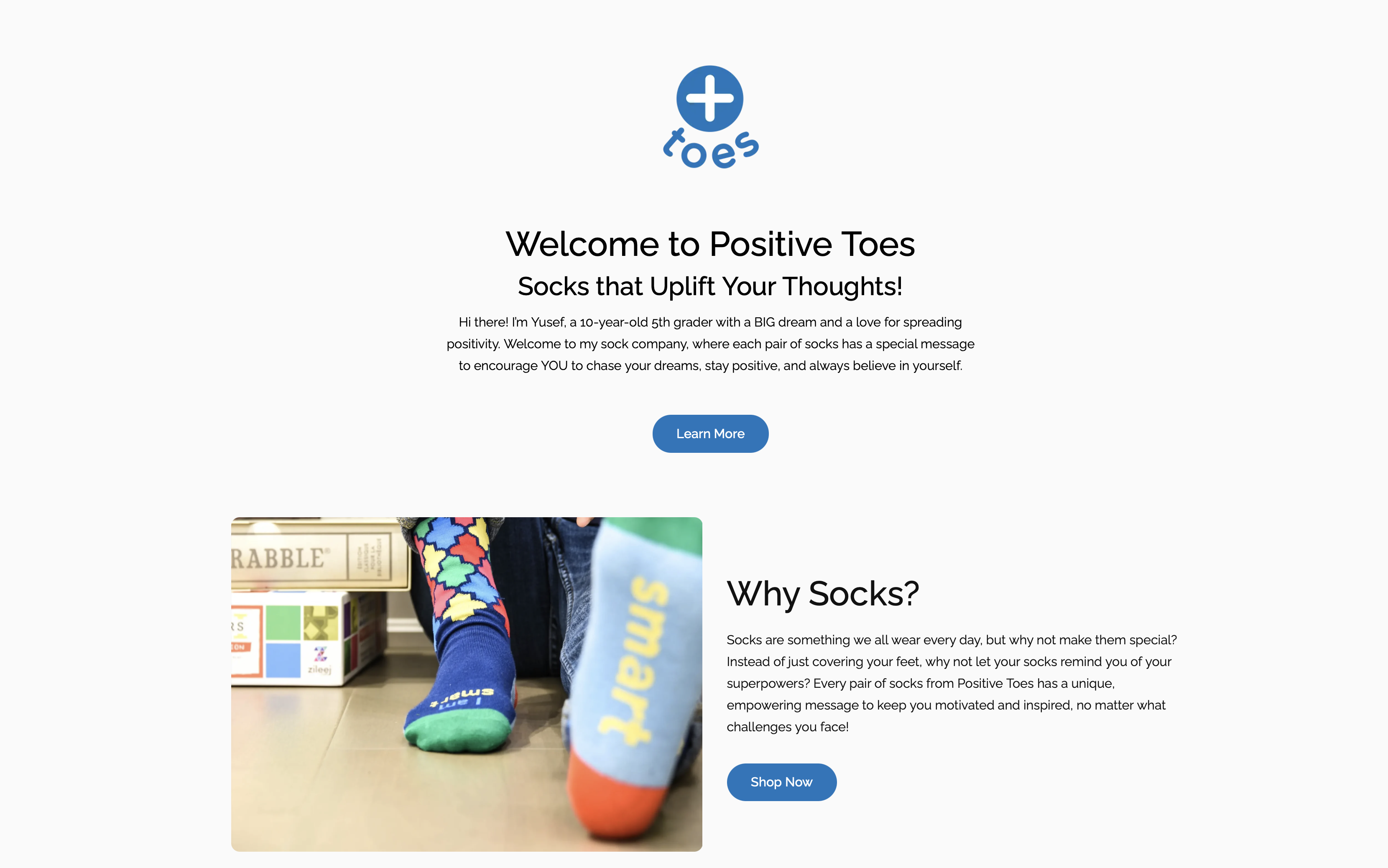 Positive Toes - Socks that Uplift Thoughts!
